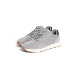 Tommy Hilfiger Herren Sneaker "NEWPORT MIX", Gr. 41, grau, Veloursleder, Mesh, unifarben mit Farbeinsatz, Schuhe, Freizeitschuh, Schn&uuml;rer, Halbschuh