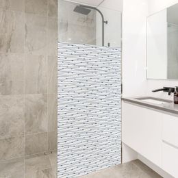 Bilderwelten Folie Duschsichtschutz | Sichtschutzfolie Dusche Nat&uuml;rliches Muster mit Halbkreisen II