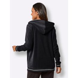 feel good Damen Langjacke, Gr. 48, schwarz, 80% Baumwolle, 20% Polyester, unifarben, Jacken
