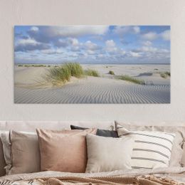 Bilderwelten Akustikbild Amrum Wellen im Nordseesand