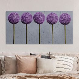 Bilderwelten Akustikbild Allium Kugel-Bl&uuml;ten