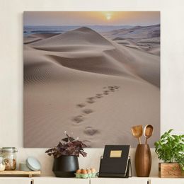 Bilderwelten Akustikbild Abu Dhabi Spuren im W&uuml;stensand
