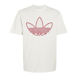 adidas originals T-Shirt 'Trefoil Infill' Herren Gr&ouml;&szlig;e XS ecru / rot