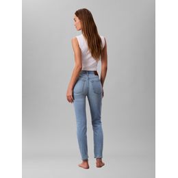 Damen Skinny-fit-Jeans "MID RISE SKINNY", blau, Gr. 26, Calvin Klein Jeans, Denim/Jeans, Obermaterial: 80% Baumwolle, 12% Polyester, 6%