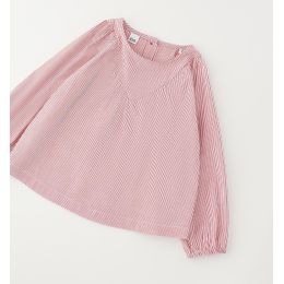 IDO Kinder Hemdbluse "BABY GIRL LONG SLEEVE SHIRT", rot, Gr. 110, 98% Baumwolle, 2% Elasthan, Blusen