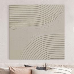 Bilderwelten Akustikbild Farbstruktur in Beige
