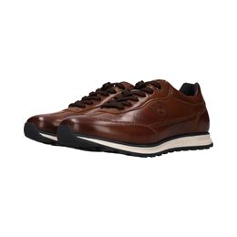 Bugatti Herren Sneaker, Gr. 41, braun, Lederimitat, Schuhe, Schn&uuml;rschuh, Halbschuh, Business-Sneaker zum Schn&uuml;ren