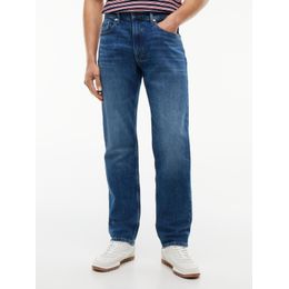 Tommy Jeans Herren Straight-Jeans "RYAN SLIM STRAIGHT", blau, Gr. 36, unifarben, Denim/Jeans, Obermaterial: 99% Baumwolle, 1% Elasthan, Jeans, Slim