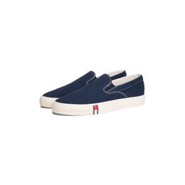 Tommy Jeans Herren Slipper "ARCHIVE VULC. Y2K SLIP ON", Gr. 40, blau, Textil, unifarben mit Farbeinsatz, Schuhe, Freizeitschuh, Halbschuh, Slipper