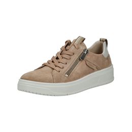Legero Damen Sneaker "Legero Sneaker Veloursleder", Gr. 38,5, beige, Veloursleder, Schuhe