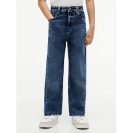 Tommy Hilfiger Jungen 5-Pocket-Jeans, blau, Gr. 4, unifarben, Denim/Jeans, Obermaterial: 99% Baumwolle, 1% Elasthan, Jeans, Relaxed Fit, Kinder bis