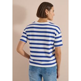 Cecil Damen T-Shirtdeep river blau, Gr. XL, gestreift, Web, 60% Baumwolle, 40% Polyester, Shirts, im Streifendesign