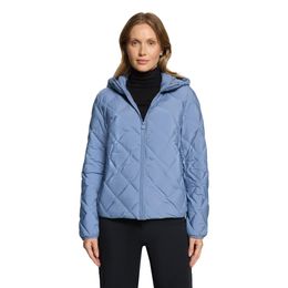 Betty Barclay Damen Steppjackecountry blau, Gr. 42, unifarben, Web, Obermaterial: 100% Polyester, Jacken, mit Kapuze