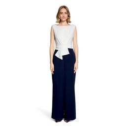 Vera Mont Damen Overall "Damen mit weitem Bein", blau, Gr. 46, Cr&ecirc;pe, Obermaterial: 95% Polyester, 5% Elasthan. Futter: 100% Polyester, Overalls,