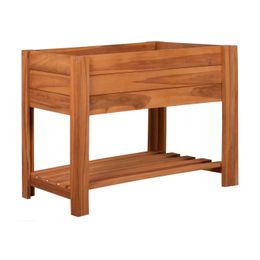 DeVries Teak-Hochbeet - 117x40x80cm - naturfarben -