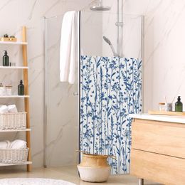 Bilderwelten Folie Duschsichtschutz | Sichtschutzfolie Dusche Wildblumen mit Schmetterlingen