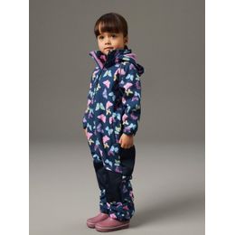 name it Kinder Softshelloverall "NMFALFA08 SOFTSHELL SUIT AOP 1FO NOOS"insignia blau, Gr. 116, bedruckt, Softshell, Obermaterial: 94% Polyester, 6%