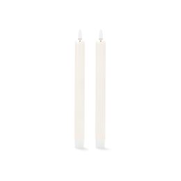 Tchibo - 2 LED-Echtwachs-Stabkerzen - creme
