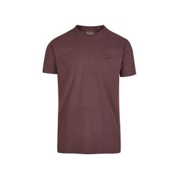 Cleptomanicx Herren T-Shirt "Ligull Regular", braun, Gr. M, bestickt, 100% Baumwolle, Shirts, mit kleiner Logo-Stickerei