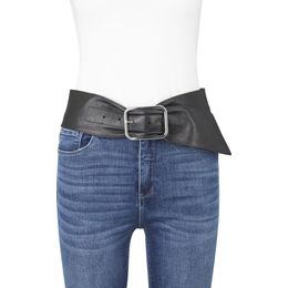 Heine Damen Lederg&uuml;rtel, schwarz, Gr. 75, G&uuml;rtel