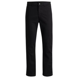 BOSS Orange Herren Chinohose "Regular", schwarz, Gr. 33, Web, Obermaterial: 97% Baumwolle, 3% Elasthan, Hosen, in gerader From