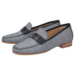 Sioux Damen Slipper "Rosikena-700", Gr. 40, blau, Obermaterial: 50% Lammveloursleder LAVL. 50% Lammnappaleder LANA. 100% Gummi rubber., Schuhe