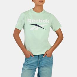 Reebok Damen T-Shirt "WREN 2 COLOUR LOGO CREW SS TEE", gr&uuml;n, Gr. XL, Obermaterial: 100% Baumwolle, Shirts, aus Baumwolle, in den Gr&ouml;&szlig;en XS bis XXL