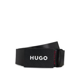 Hugo Herren Lederg&uuml;rtel "Gilao-Z_Sz35", schwarz, Gr. 90, unifarben, Leder, G&uuml;rtel, mit BOSS Schriftzug
