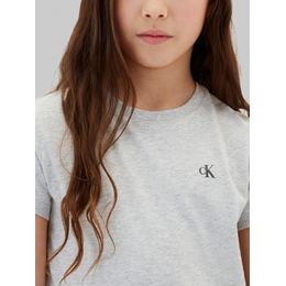 M&auml;dchen T-Shirt, schwarz-wei&szlig;, Gr. 6, Calvin Klein Jeans, unifarben, Single Jersey, Obermaterial: 100% Baumwolle, Shirts, Rundhalsausschnitt, reine