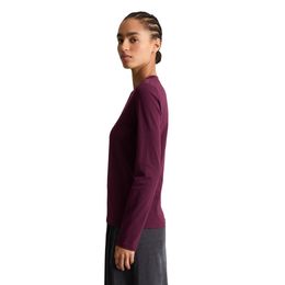 Marc O'Polo Damen Langarmshirt "aus Organic Cotton"mahagony jam, Basic, Gr. XXL, MARC O'POLO DENIM, unifarben, Obermaterial: 100% Baumwolle, Shirts