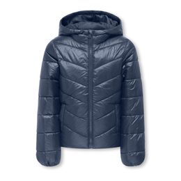 KIDS Only M&auml;dchen Steppjacke "KOGKAJSA LIGHTWEIGHT QUILT HOOD JKT OTW", blau, Gr. 116, unifarben, Web, Obermaterial: 100% Nylon, Jacken, mit Kapuze