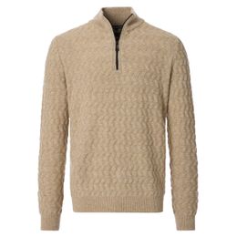 Casamoda Herren Troyer "Casamoda Stricktroyer uni", beige, Gr. L, 80% Wolle, 20% Nylon, Pullover