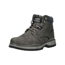 Damen Schn&uuml;rstiefelette "Dockers by Gerli Stiefelette Lederimitat", Dockers by Gerli, Gr. 42, grau, Lederimitat, Schuhe