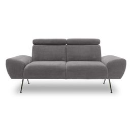 DOMO collection 2-Sitzer &raquo;Cabarini&laquo; - 216x96x83cm - dunkelgrau -