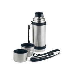 Tchibo - Thermoflasche mit 2 Bechern - silber