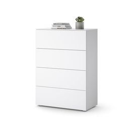 Tchibo - Kommode mit Schubladen - 80x40,5x112cm - wei&szlig; -