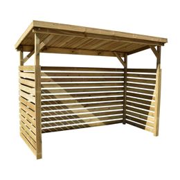 Weka Brennholzlager - 264x114x204cm - braun -