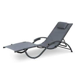 Leco Sonnenliege - 178x64x43cm - anthrazit -