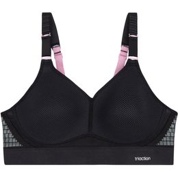 Damen Sport-BH "Triaction Hybrid Lite P EX", triaction by Triumph, Gr. 80, schwarz, Single Jersey, Obermaterial: 46% Polyamid, 36% Polyester, 18%