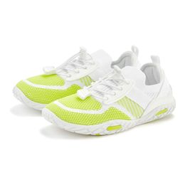 Lascana Damen Sneaker "Slip-On-Sneaker, Sommer Sneaker", Gr. 35, gr&uuml;n, Obermaterial: 50% Lederimitat, 50% Textilmaterial. Decksohle: 100%