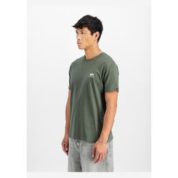 Herren T-Shirt "Basic T-Shirt SL", gr&uuml;n, Gr. XXL, Alpha Industries, Obermaterial: 100% Baumwolle, Shirts
