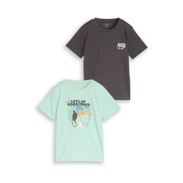 Tom Tailor T-Shirt Jungen Gr&ouml;&szlig;e 92/98 graphit / hellgr&uuml;n / mischfarben