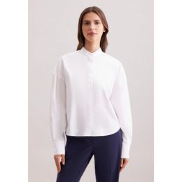 Seidensticker Damen Klassische Bluse "Schwarze Rose", wei&szlig;, Gr. 42, unifarben, 100% Baumwolle, Blusen, 1/1 Rundhals Uni