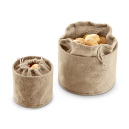 Tchibo - 2 Aufbewahrungsbeutel aus Jute - beige