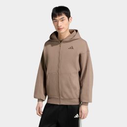 Herren Kapuzensweatshirt "ADIDAS KIT, KLEINES LOGO", braun, Gr. S, adidas Sportswear, Obermaterial: 100% Baumwolle, Sweatshirts