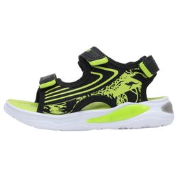 Kangaroos M&auml;dchen Sandale "K-SLS GOBLIN", Gr. 31raven, lime, Synthetik, Schuhe, f&uuml;r Alltag, mit Blinkfunktion, mit Klettverschluss