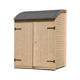 Weka Fahrrad-und-Mehrzweckbox mit Fahrrad-Aufh&auml;ngm&ouml;glichkeit - 171x138x223cm - naturfarben -