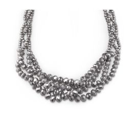 Tchibo - Kette mit Glasperlen - silber