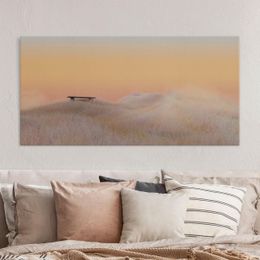Bilderwelten Akustikbild Eine Bank am Horizont