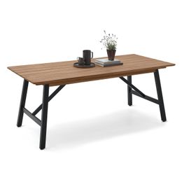 Tchibo - Ausziehbarer Gartentisch mit rustikalem Gestell - 200x90x777cm - schwarz -